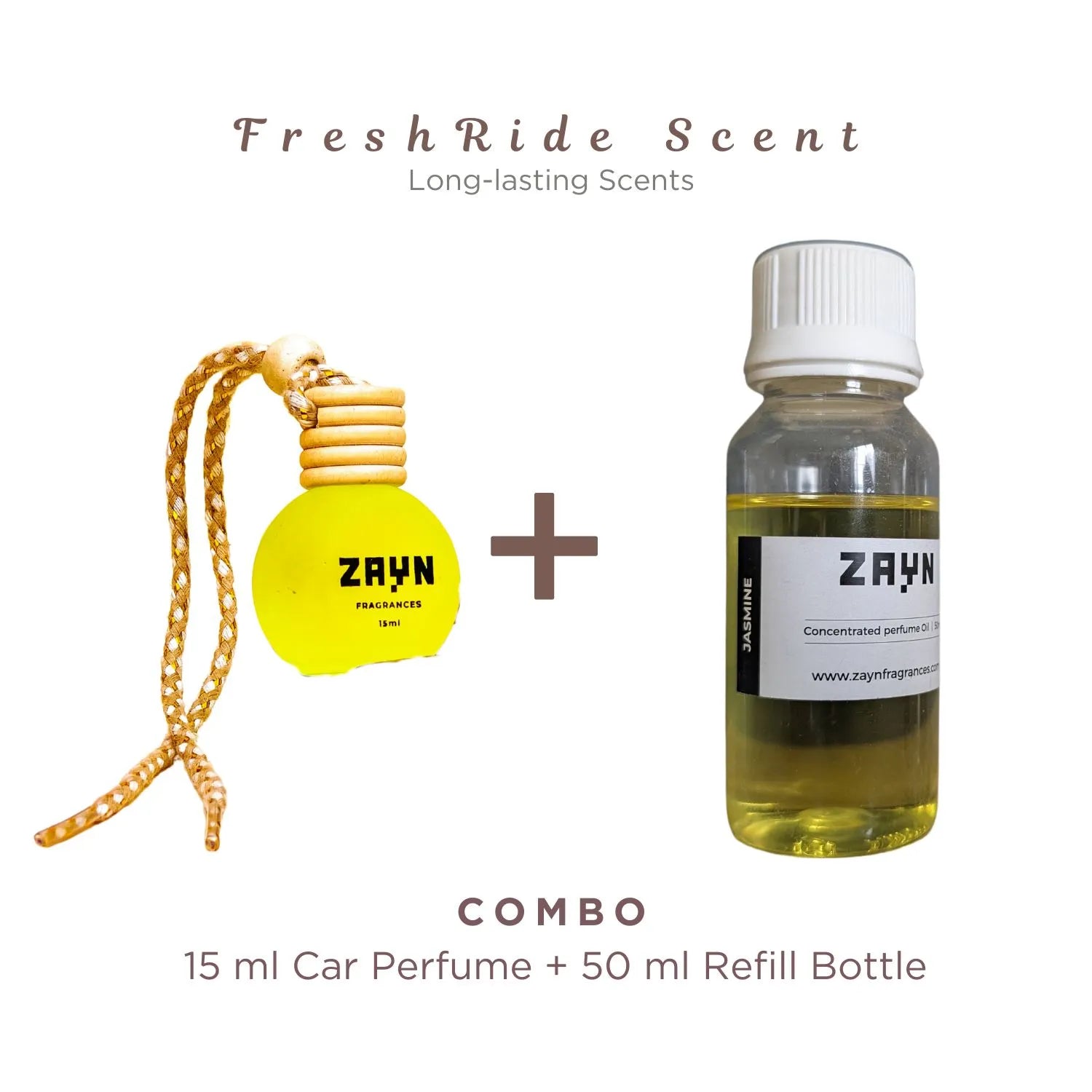 Zayn Premium Car Perfume 15ml + 50ml Refill Combo